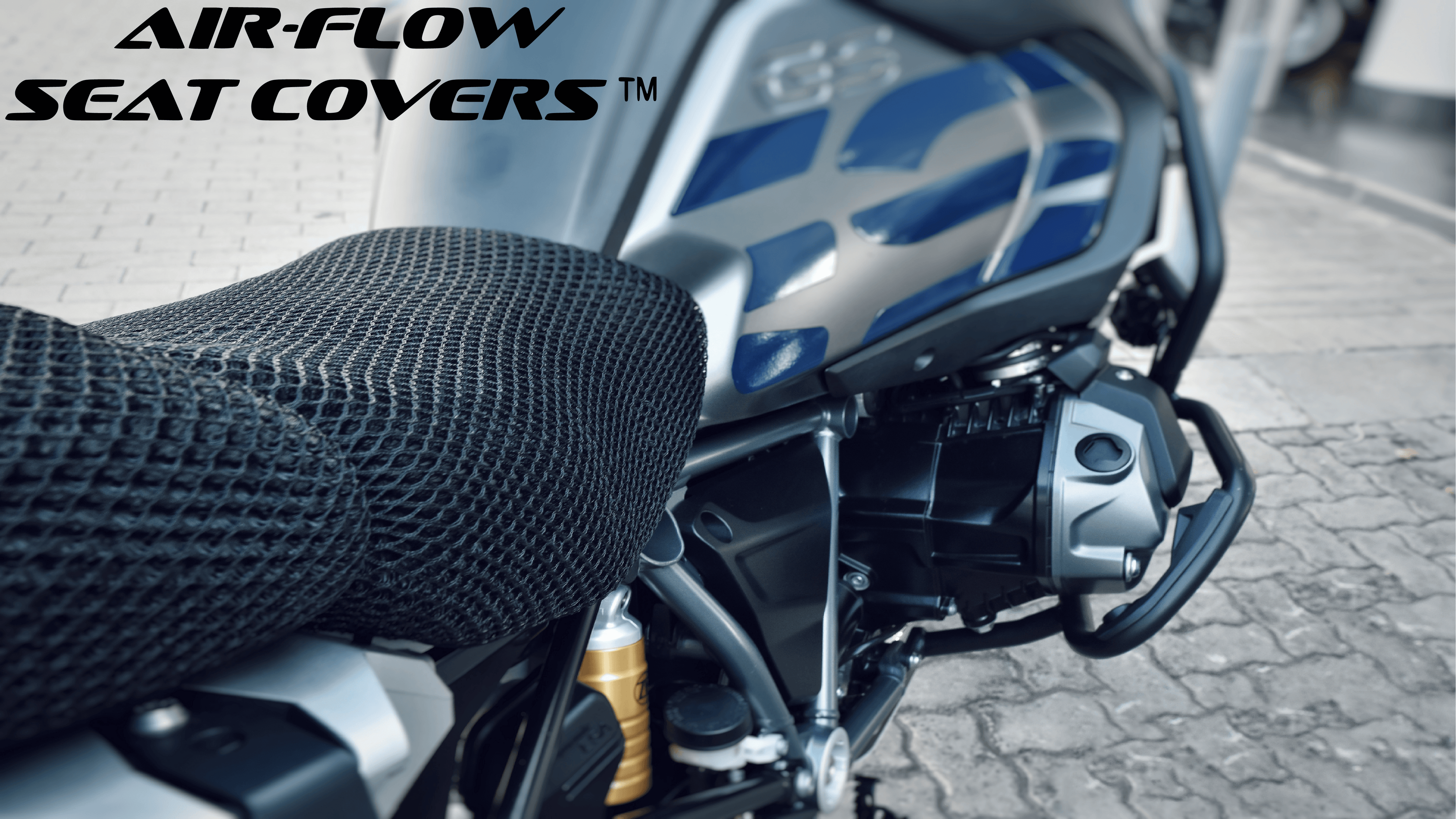 3D Mesh Motorcycle Seat Cover | Breathable & Custom-Fit | Air-Flow ...
